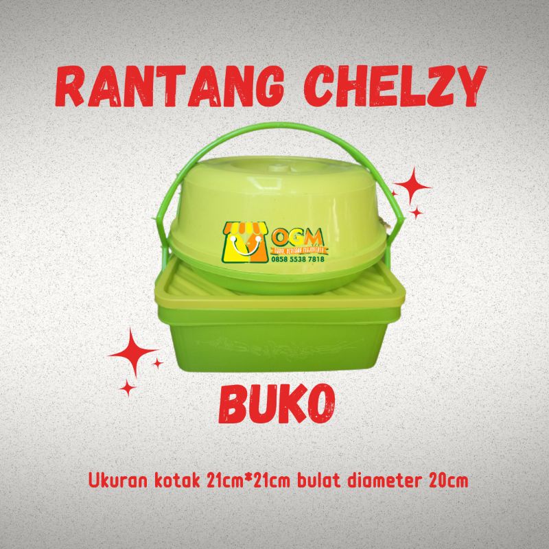 Jual Rantang Chelzi Bu-ko (Bulat Kotak) Rantang Susun untuk Kue dan ...