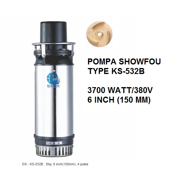 Jual Pompa Showfou 6 Inch type KS-532B (5HP/380V) | Shopee Indonesia
