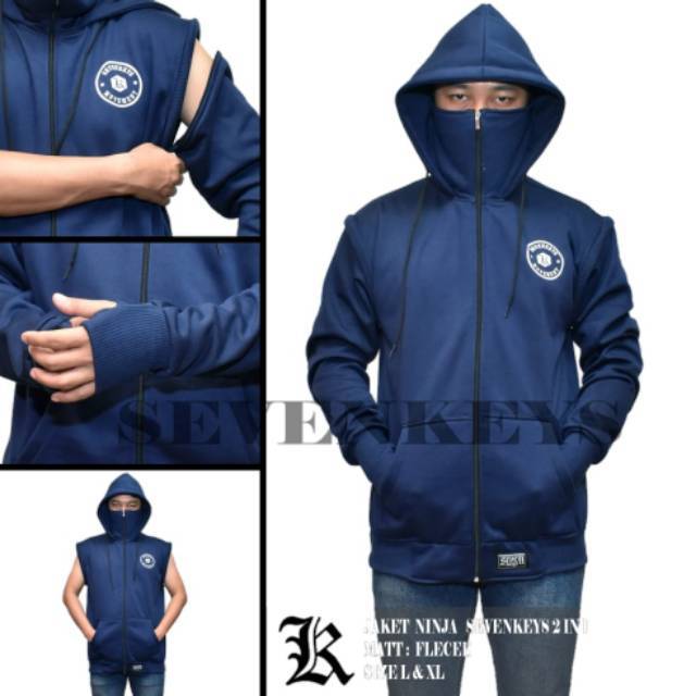 Jual Jaket ninja pria seven keys 2 in 1 original | Shopee Indonesia