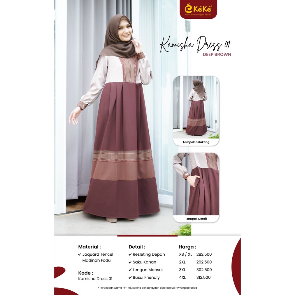 Jual Gamis Dewasa Keke Kamisha Dress 01 | Kamisha Series - GD Kamisha ...