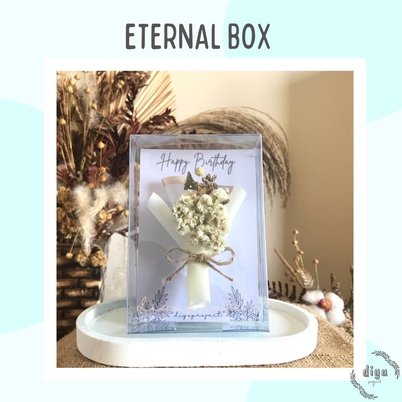 Jual ETERNAL BOX | GIFT BOX MINI BOUQUET WITH WISH | GREETING CARD BOX ...