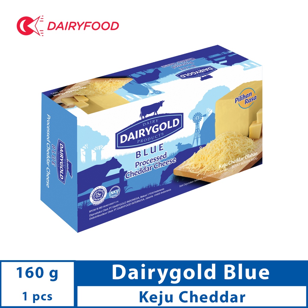Jual DAIRYGOLD BLUE CHEESE 160 GR - KEJU CHEDDAR OLAHAN | Shopee Indonesia