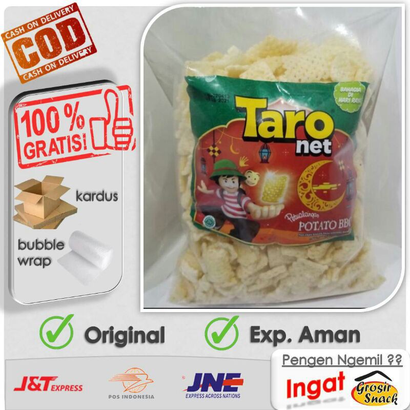 Jual Taro Net Seaweed Barbeque Snack Kiloan 200gr | Shopee Indonesia
