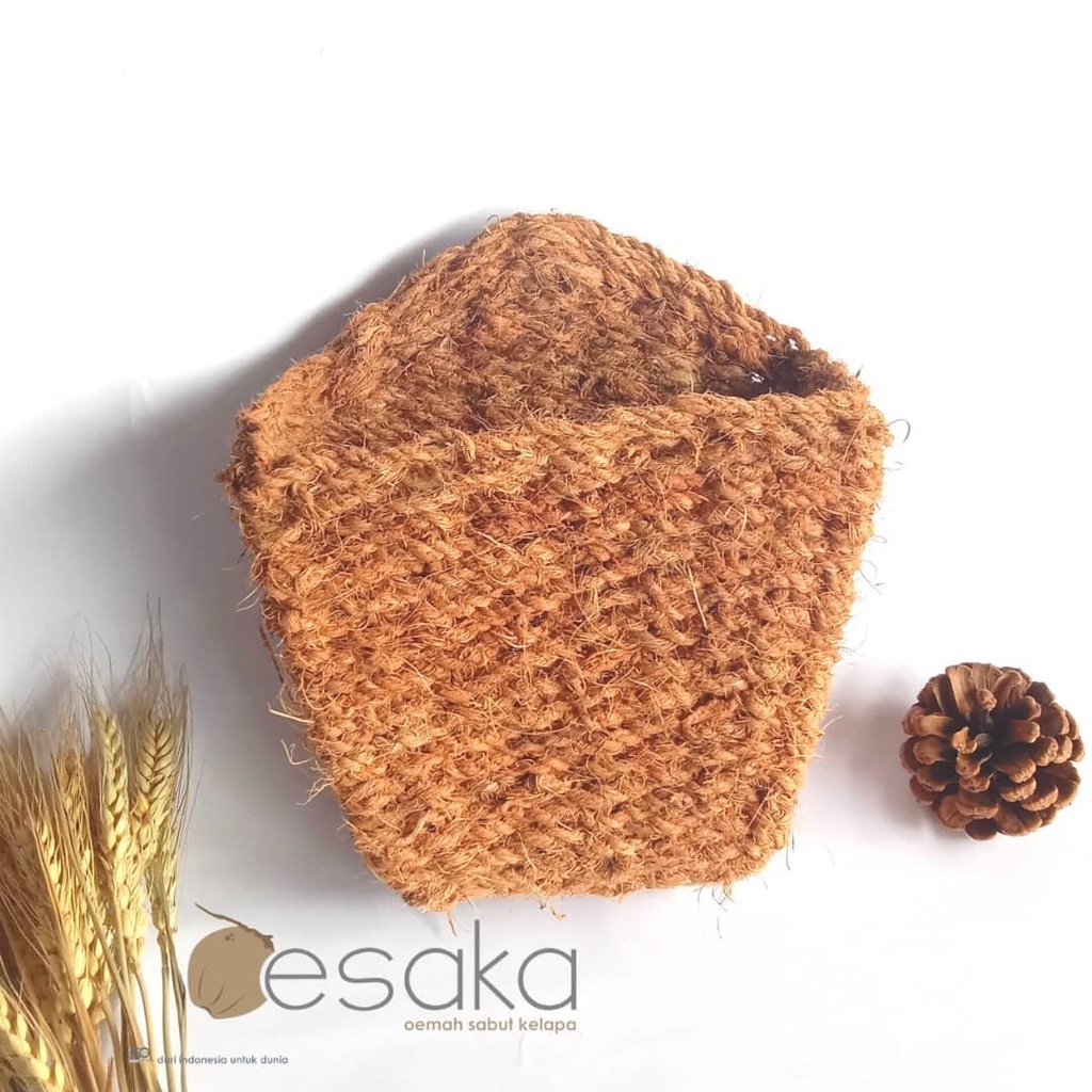 Jual POT ANYAM SABUT KELAPA TEMPEL TEMBOK TALI SABUT KELAPA TEMPEL ...