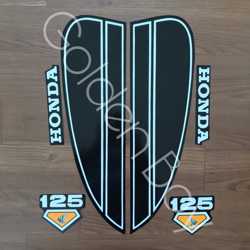 Jual Striping Honda CB 100 125 Hitam Sticker Honda CB 100 125 Hitam ...