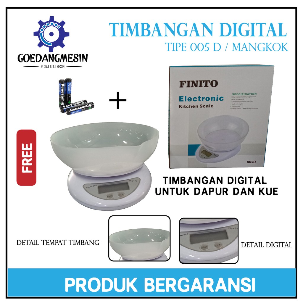 Jual TIMBANGAN DIGITAL 5 KG MURAH / TIMBANGAN DIGITAL DAPUR / TIMBANGAN ...