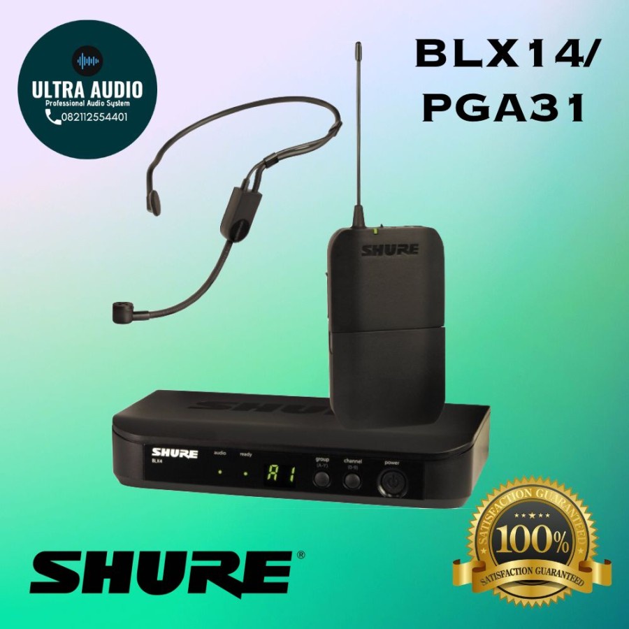 Jual Shure BLX14/PGA31 BLX14PGA31 / BLX 14 PGA 31 Wireless Headset ...