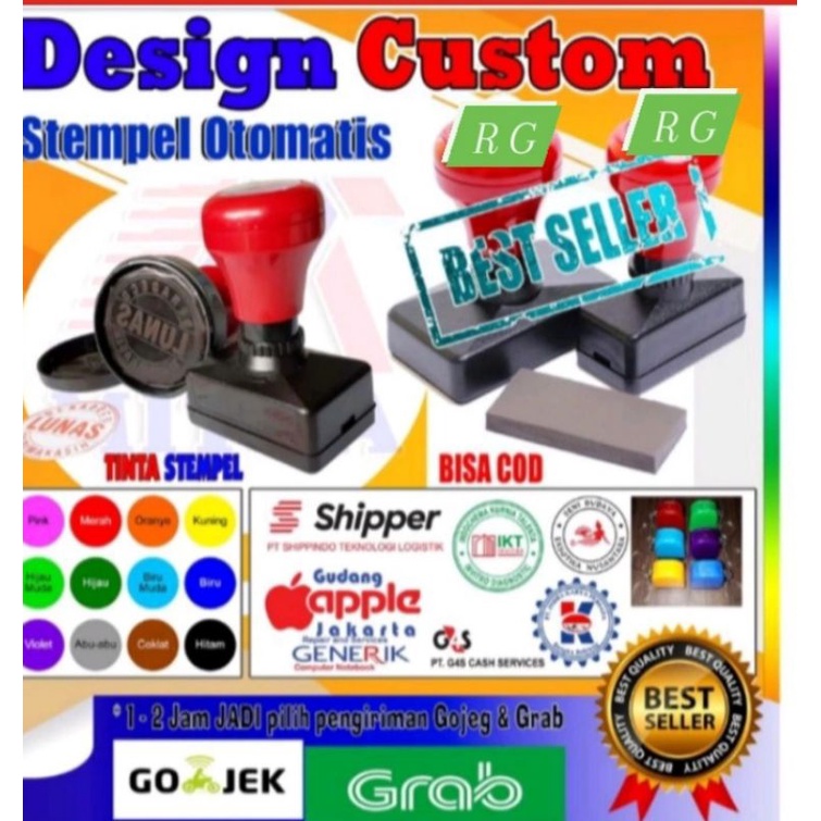 Jual STEMPEL OTOMATIS/ DESAIN CUSTOM, MURAH BERKUALITAS | Shopee Indonesia
