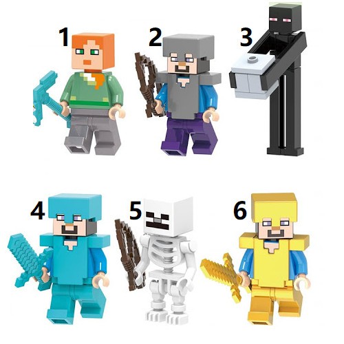 Jual Promo Lego Murah Minecraft Alex Steve Enderman Stray Minifig ...