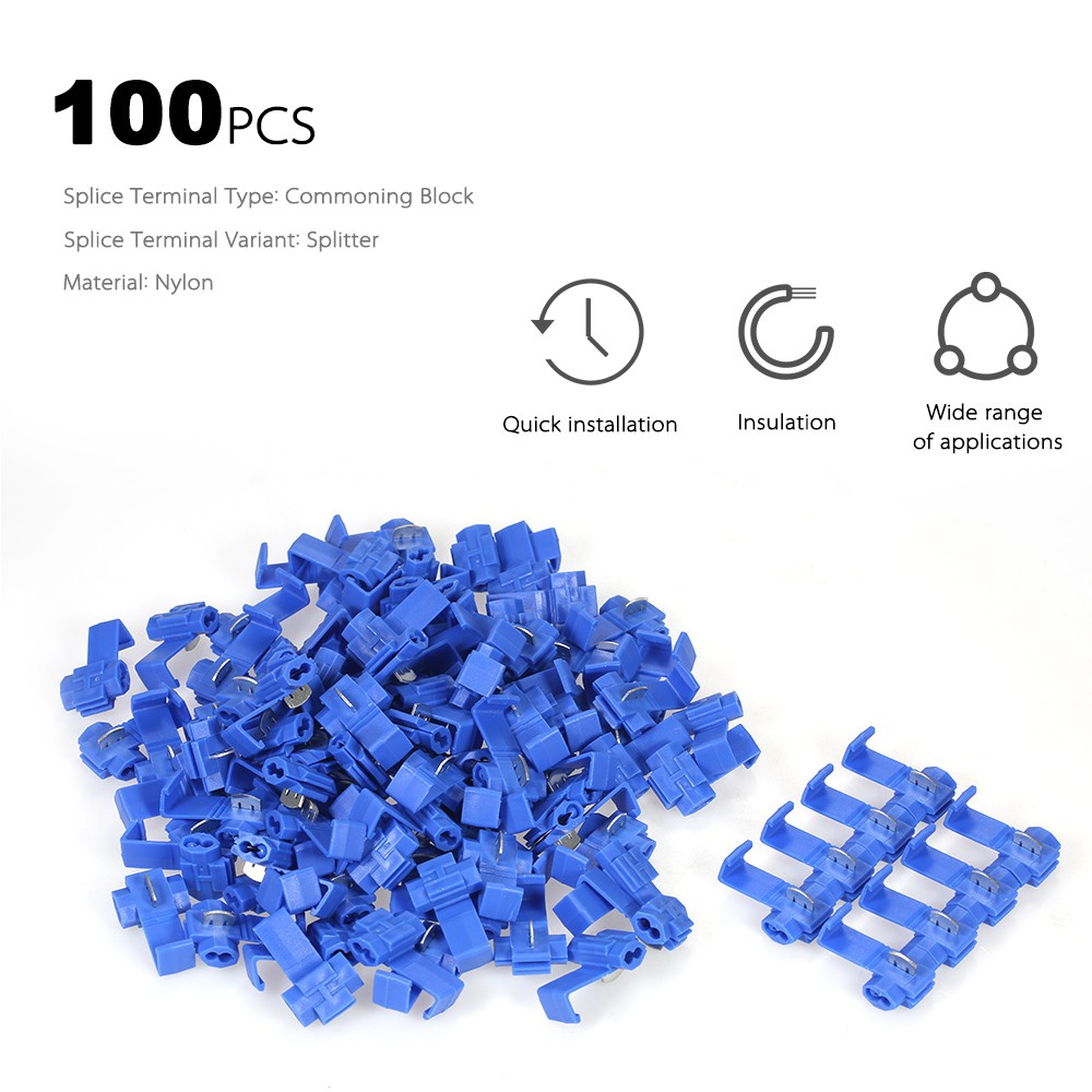 Jual IMPORT 100PCS Blue Scotch Lock 16-14 AWG wire Connector Electrical ...