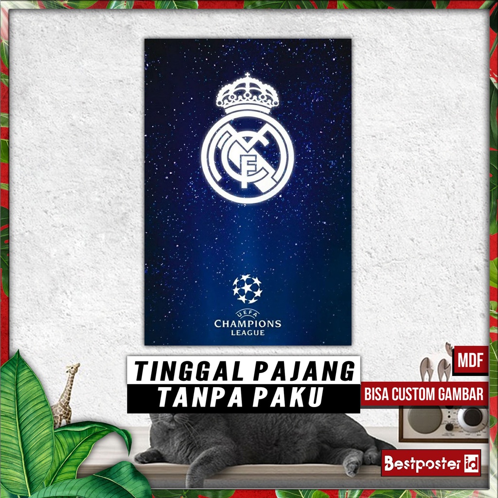 Jual Poster Dinding REAL MADRID Pop Art – Walldecor BOLA MDF020283 ...