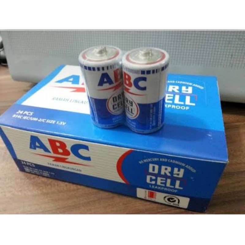 Jual baterai ABC besar 1,5v ukuran tipe D | Shopee Indonesia