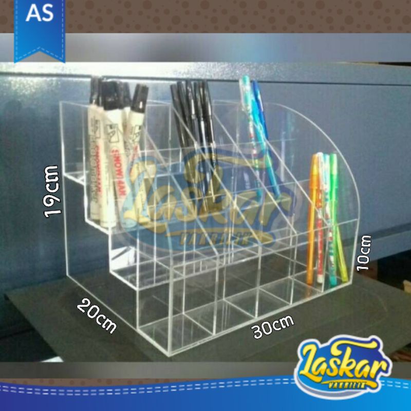 Jual Display Rak pulpen & pensil/Acrylic stationary/tempat alat tulis ...