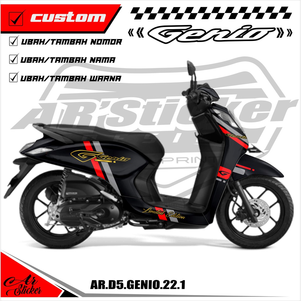 Jual Decal Genio, Stiker Decal Honda Full body Genio D5 022 | Shopee ...