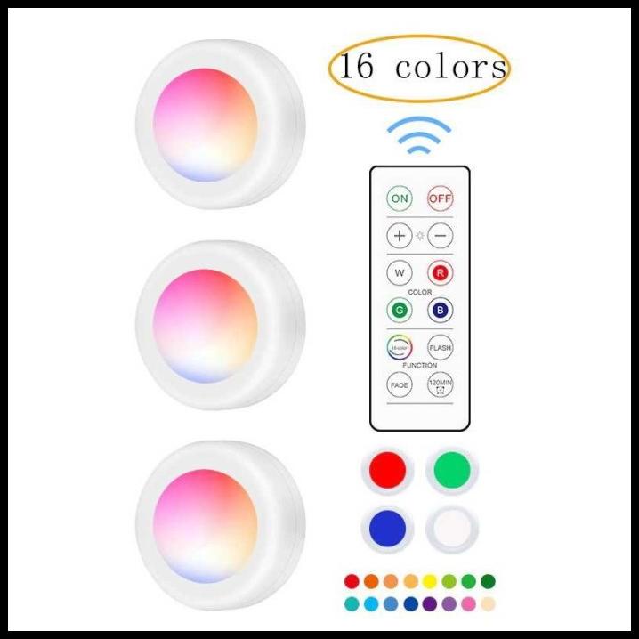 Jual Led Light Button Stick & Click Touch Lamp + Remote / Lampu Tempel ...