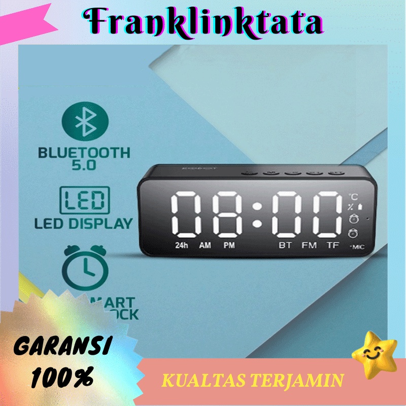Jual [HOT SALE] Smart Wireless Speaker Bluetooth Jam Alarm LED Cermin ...