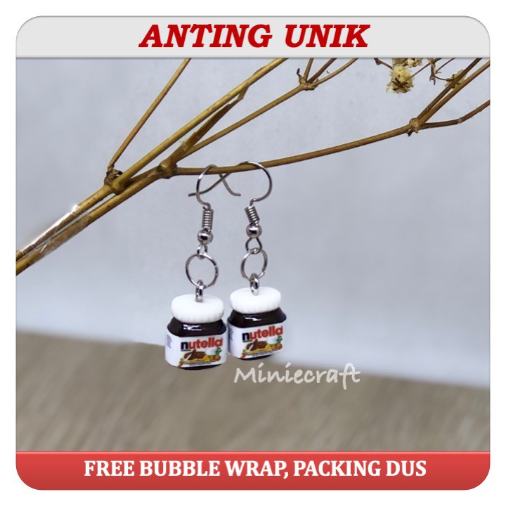 Jual ANTING UNIK MINIATUR NUTELLA MINI | Shopee Indonesia