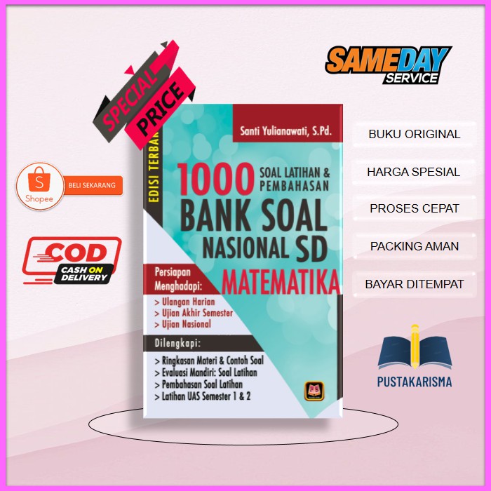 Jual Buku Bank Soal Ujian Nasional Matematika SD 1000 Soal Latihan dan ...