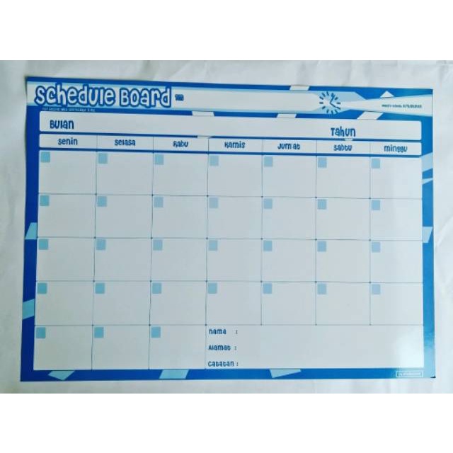 Jual Schedule Board Pastel dan Scheduleboard Warna Dasar / Papan Tulis ...