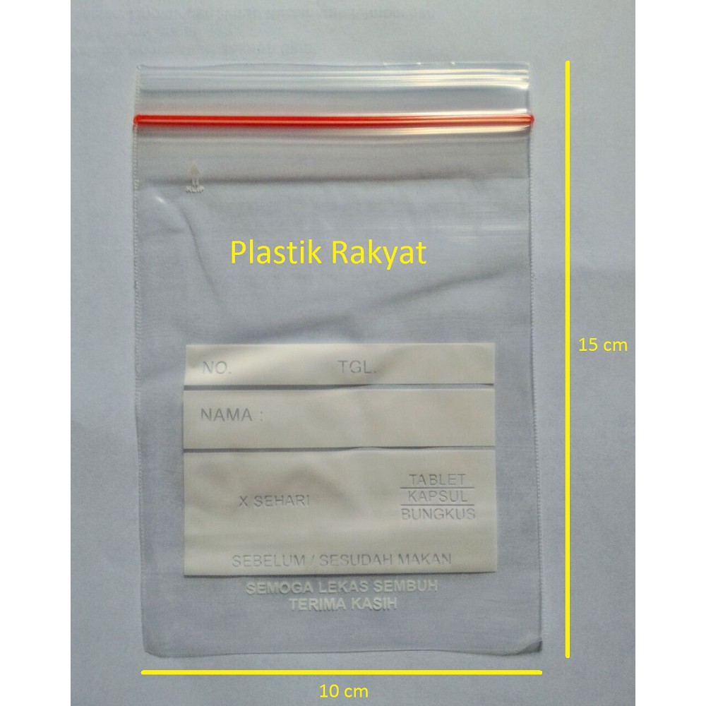 Jual Klip Obat 15x10 Putih (isi 1.000 lembar) / Klip Plastik 15x10 ...