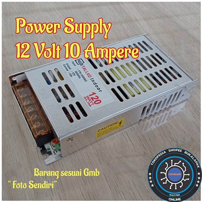Jual power supply slim 12v 10a 120 watt 12 volt 10 Ampere adaptor ...