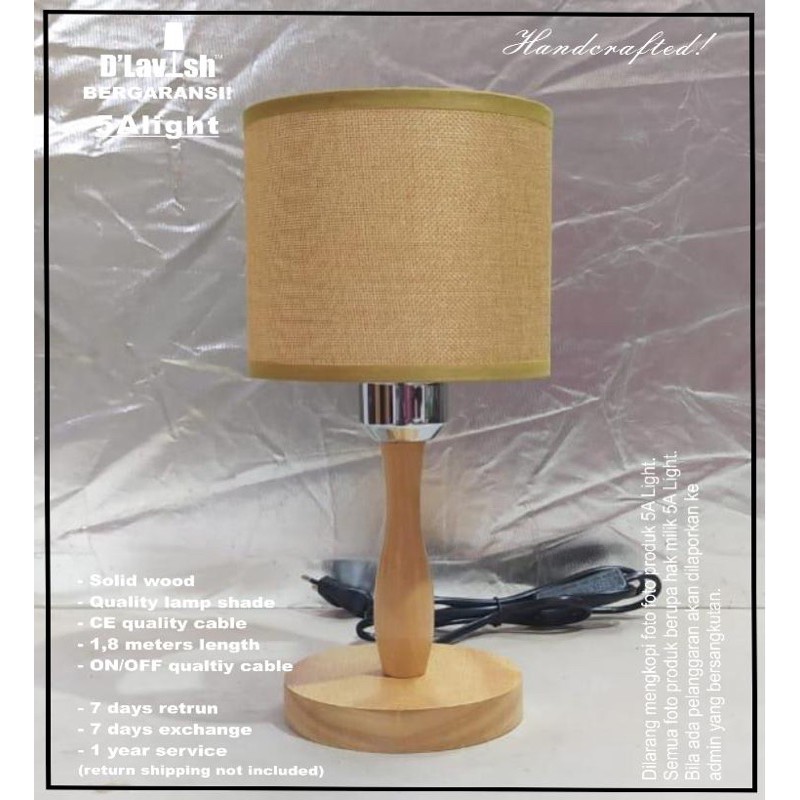 Jual Angelite WOOD - Lampu Meja Hias Nakas/Lampu Tidur | Shopee Indonesia