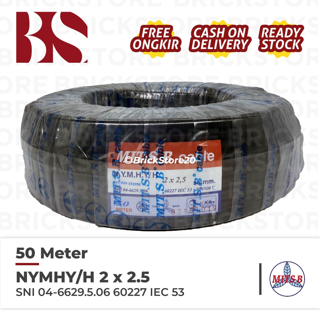 Jual KABEL SERABUT MITSUBA LMK NYMHY/NYYHY 2X2.5 (50M) | Shopee Indonesia