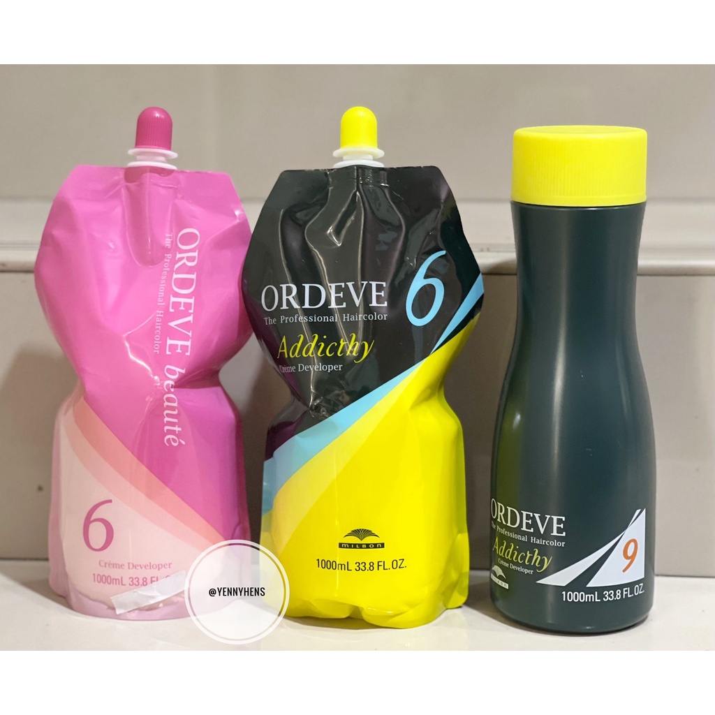 Jual MILBON OXIDANT ORDEVE BEUTE / ADDICTHY / CRYSTAL campurat cat rambut 1000 ml | Shopee Indonesia