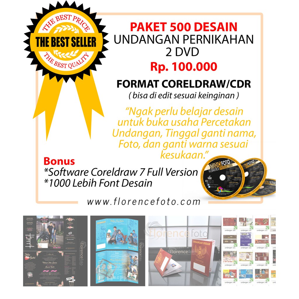 Jual Paket 500 Desain Undangan format cdr | Shopee Indonesia