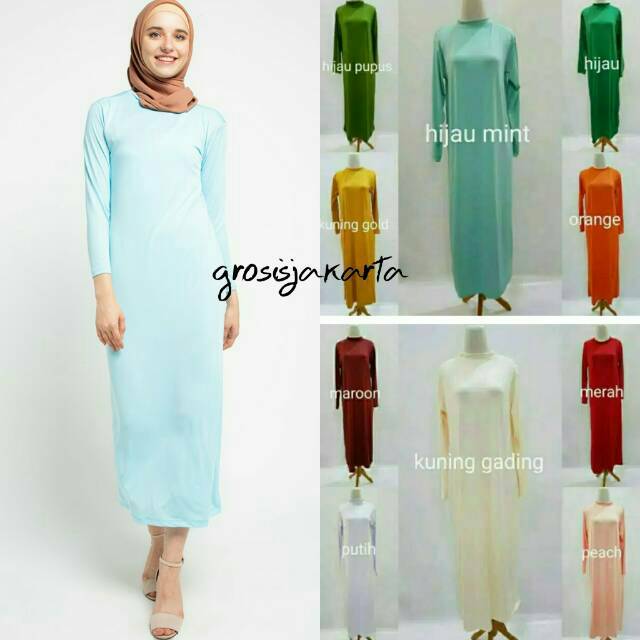 Jual Gamis Manset Dalaman Kaftan / Inner Dress Brukat Kebaya / Spandek ...