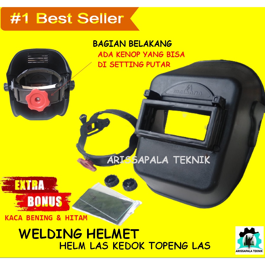 Jual Helm Las Kedok Topeng Las Welding Helmet setting putar | Shopee ...