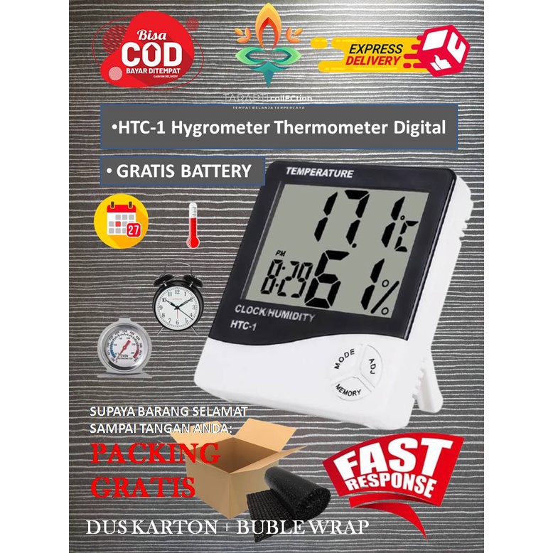 Jual Alat Pengukur Suhu Ruang Termometer / HTC-1 Hygrometer Thermometer ...