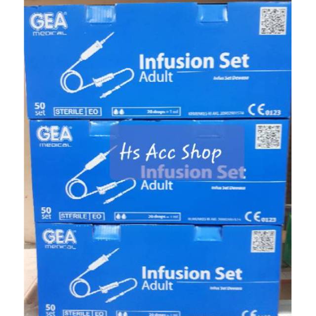 Jual Infusion Set GEA Dewasa/ Selang infus Gea isi 50 pcs | Shopee ...