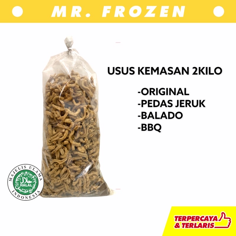Jual Keripik Usus Krispy Kemasan 2Kilo Free Pack Kardus Dan Bublewrap ...