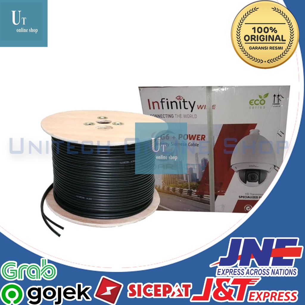 Jual KABEL KAMERA CCTV INFINITY RG6 + POWER 200 METER / 200M / 200 M ...