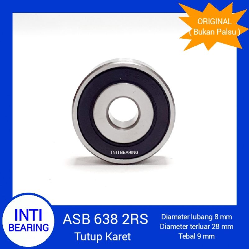 Jual MINIATUR BALL BEARING 638 2RS ASB ASLI ORIGINAL LAHER BANTALAN 638 ...