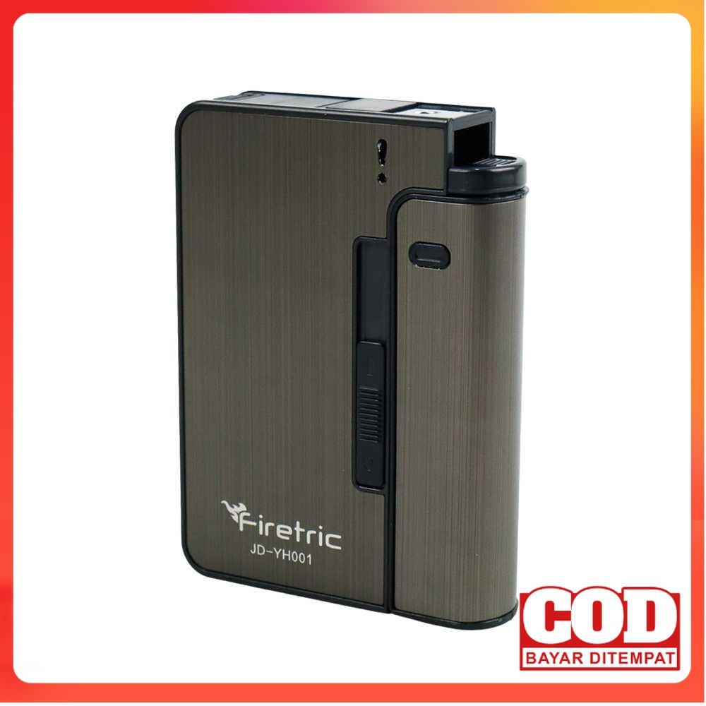 Jual Firetric Kotak Rokok Plus Slot Korek Api Keren JD-YH001/Tempat ...