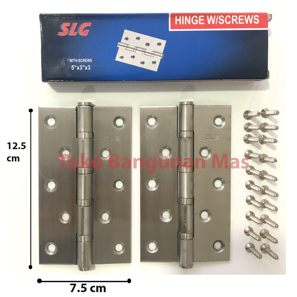 Jual Engsel Tebal SOLIGEN 5" Stainless ENGSEL JENDELA PINTU 5 INCH ...