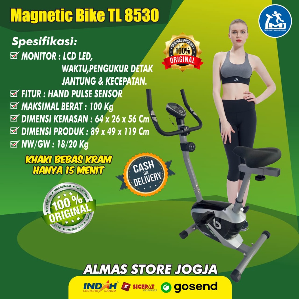 Jual Sepeda Statis Static Speda magnetik magnetic Olahraga Fitness Gym ...