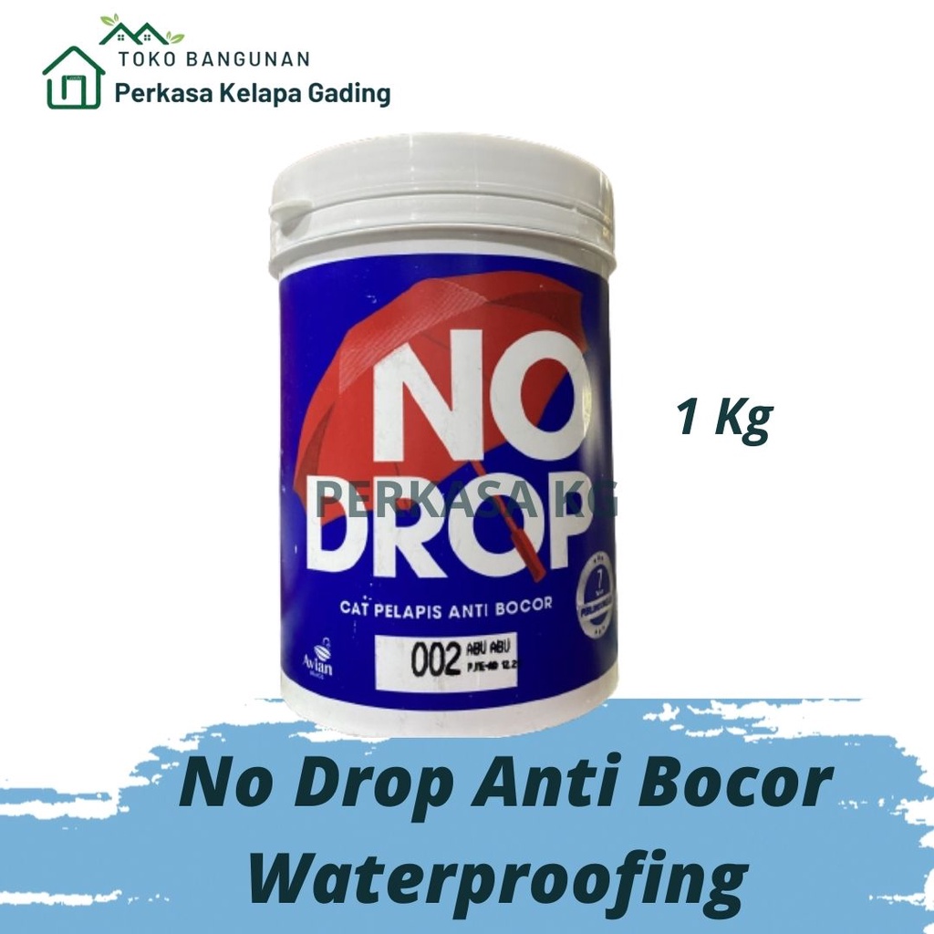Jual No Drop 1Kg Anti Bocor Waterproofing - Putih/Abu-abu | Shopee ...