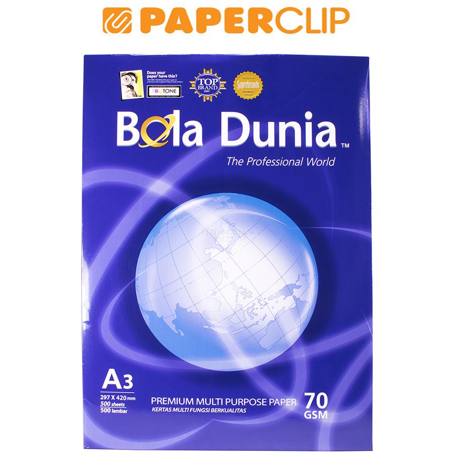 Jual KERTAS HVS BOLA DUNIA 70GR A3 | Shopee Indonesia