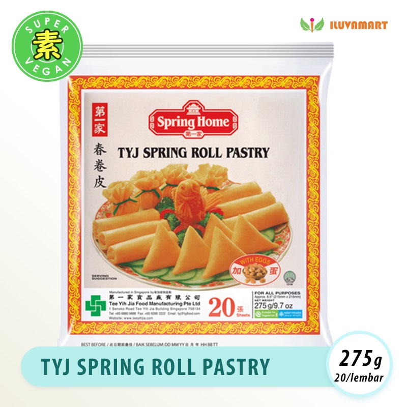 Jual Spring Home TYJ Spring Roll Pastry Kulit Pangsit 20lembar | Shopee ...