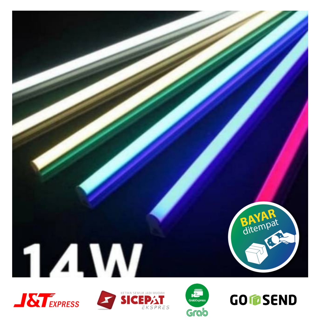 Jual Lampu Neon LED T5 14w Warna Warni 90cm Original | Shopee Indonesia