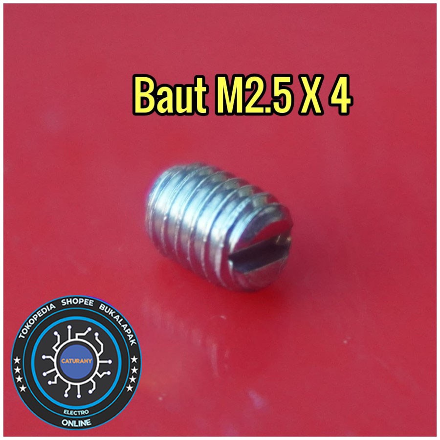 Jual Baut Tanam M2.5 x 4 min minus stainless steel | Shopee Indonesia