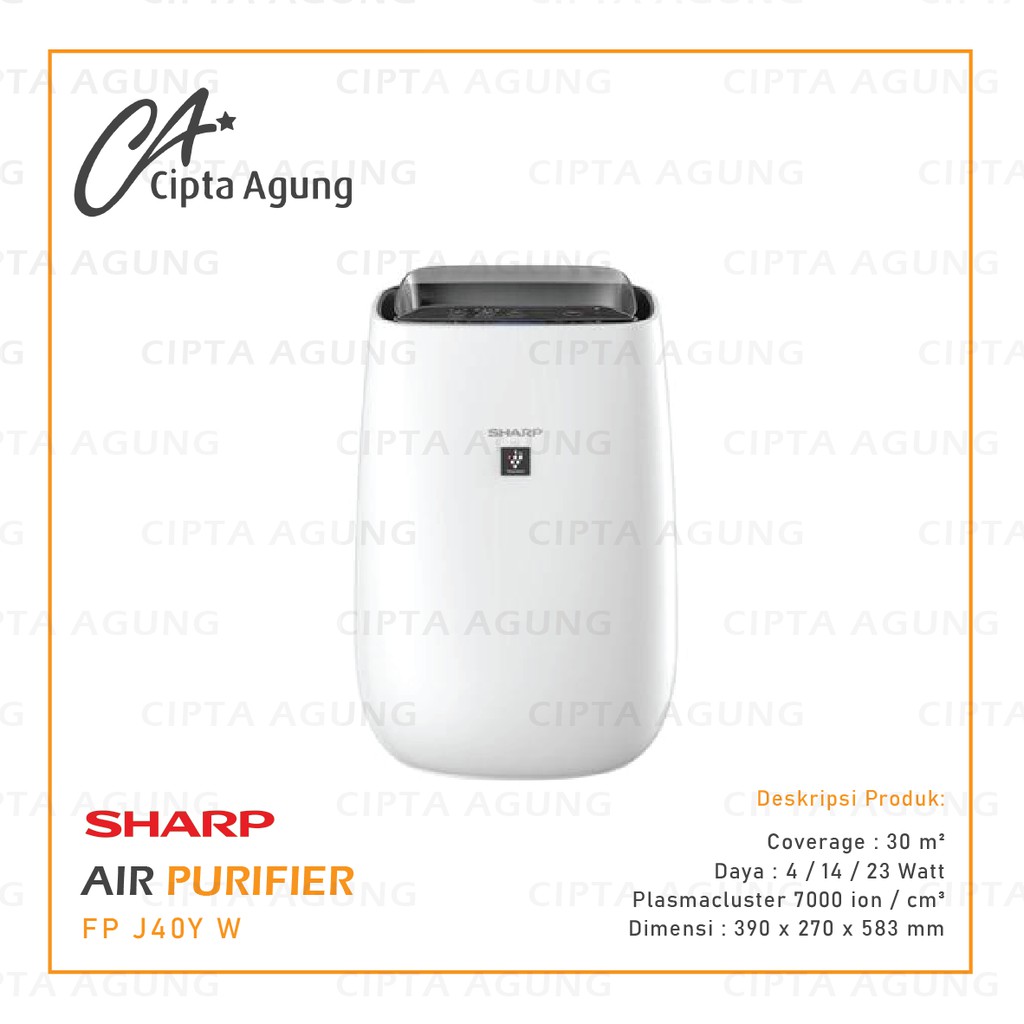 Jual AIR PURIFIER SHARP FP-J40Y-W FP J40Y W FPJ40Y W | Shopee Indonesia