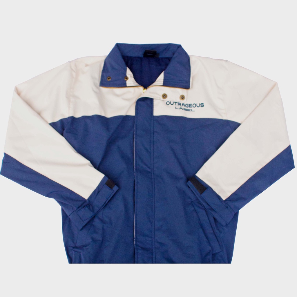 Jual OUTRAGEOUS | JACKET VINTAGE ORIGINAL Unisex ( BIRU CREAM ...