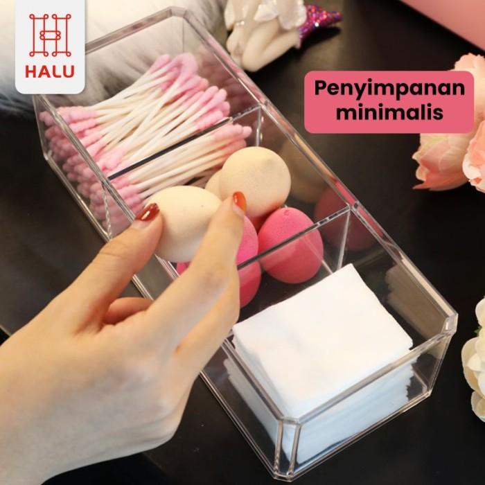 Jual Halu Kotak Kosmetik Arylic Rak Tempat Kapas Kotak Perhiasan HRM317 | Shopee Indonesia