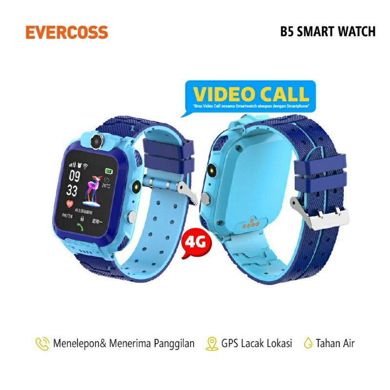 Jual Jam Tangan anak EVERCOSS B5 JAM TANGAN BISA VIDEO CALL 4G AIMO ...