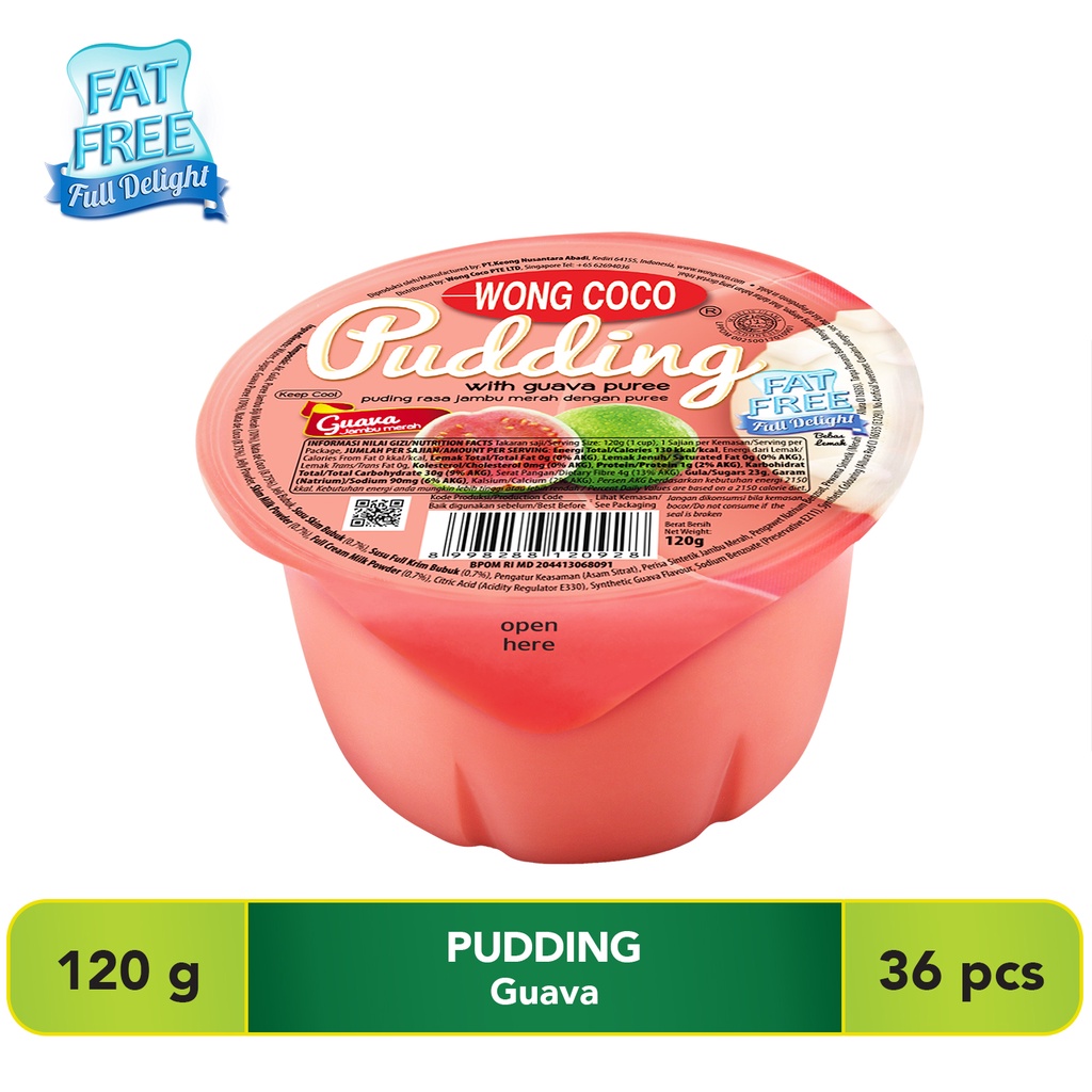 Jual Wong Coco Pudding rasa Guava 120g x 36 cups (1karton) | Shopee ...