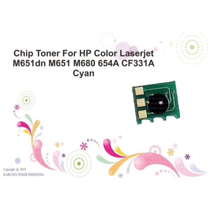 Jual Chip Toner For HP Color Laserjet M651dn M651 M680 654A CF331A CMYK ...